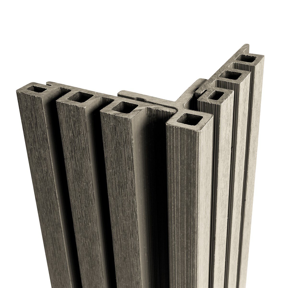 Ecoscape Forma - Silver Birch Composite Slatted Cladding Corner Trim ...