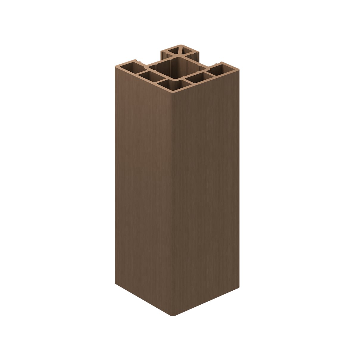 Ecoscape Clarity - 3m Walnut Composite Corner Fence Post | BM Steel