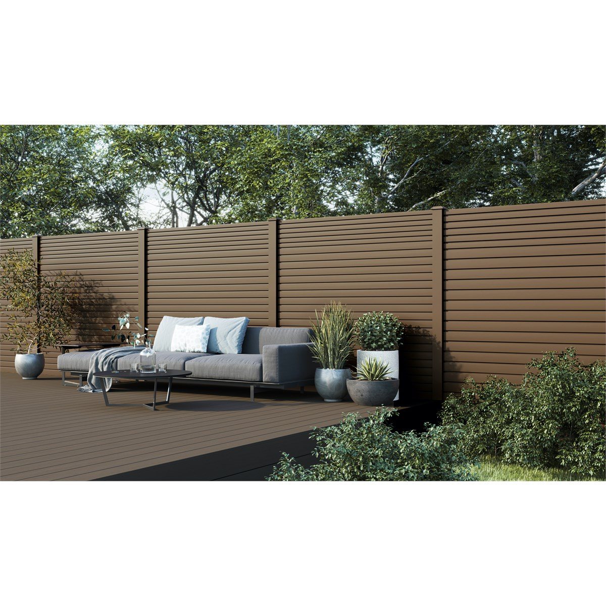 Ecoscape Legna - Flax Embossed Flat Decking Trim | BM Steel