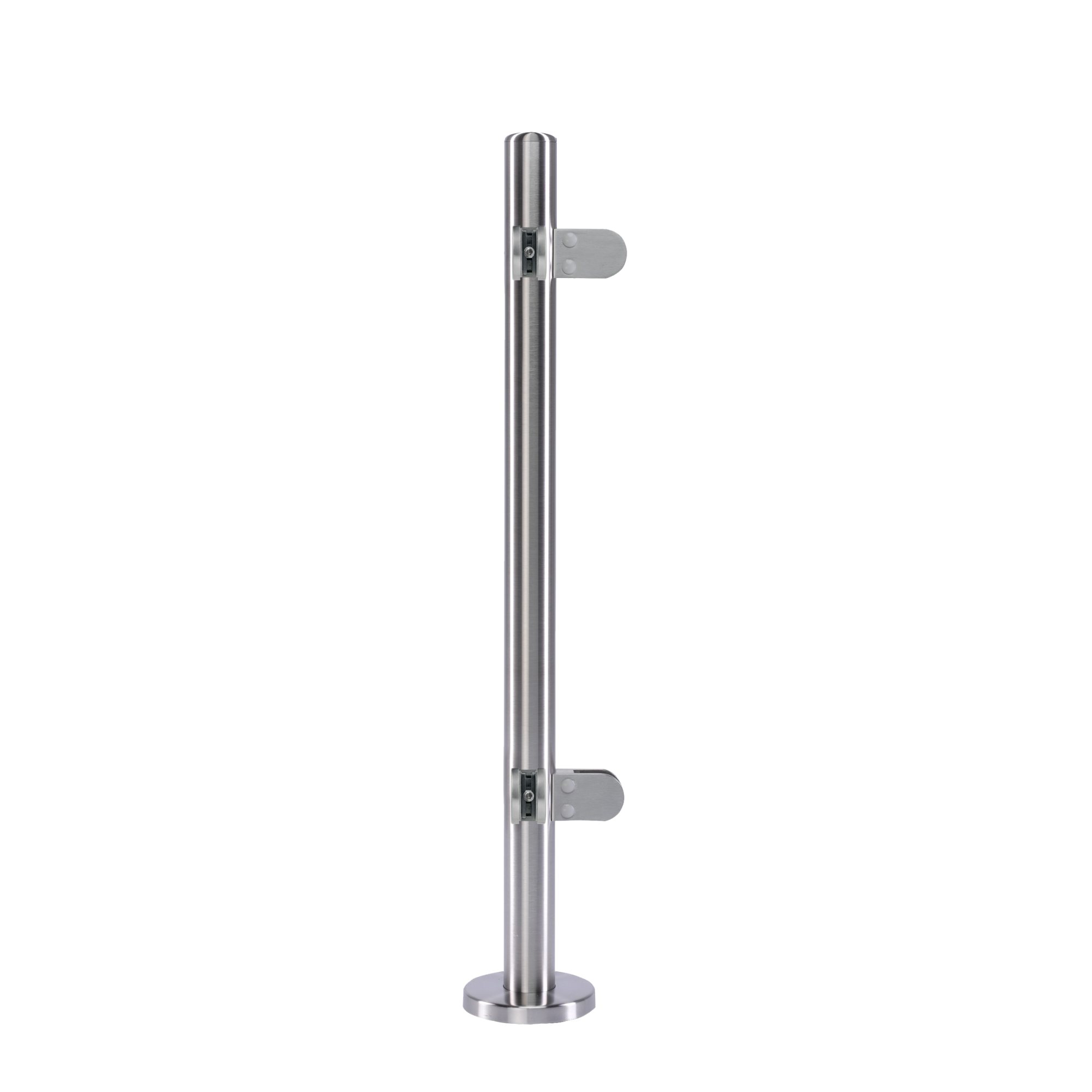 Pre-Assembled Glass Balustrade Round Corner Post with Radiused End Cap ...