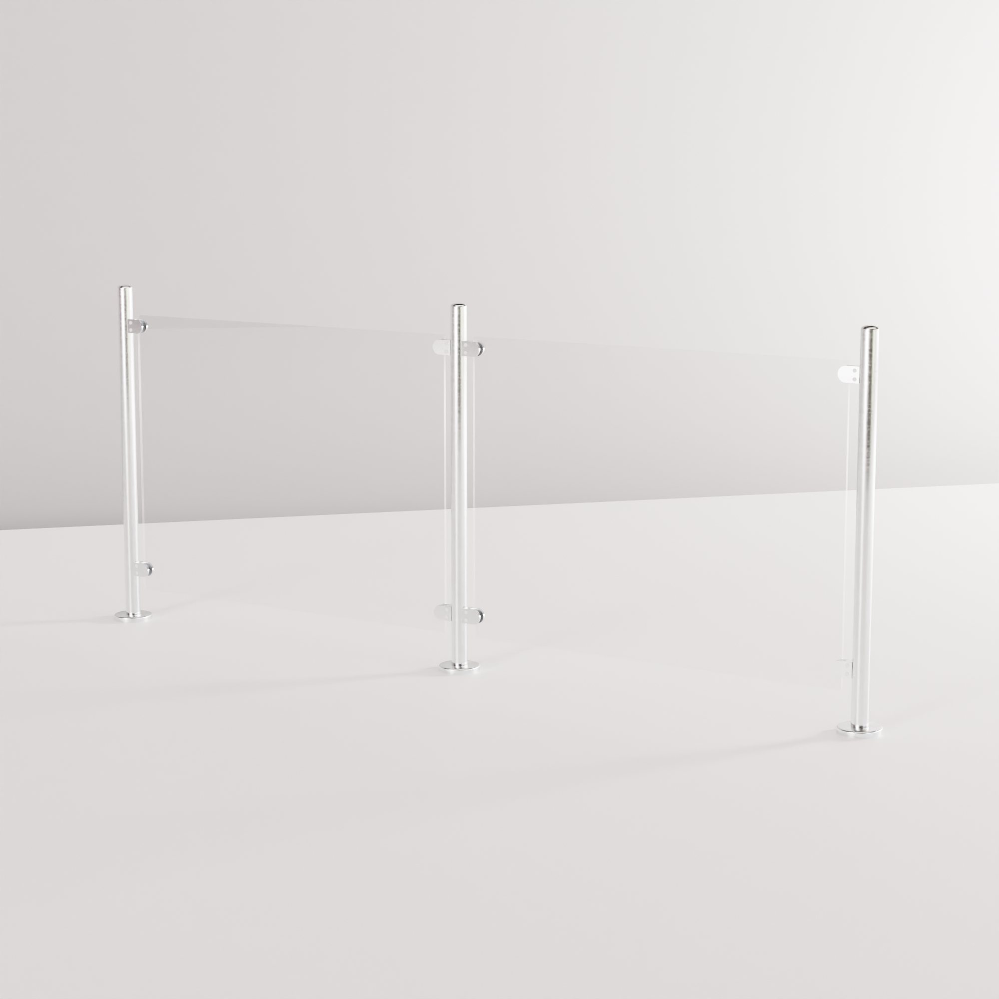 Pre-Assembled Glass Balustrade Round Corner Post with Radiused End Cap ...