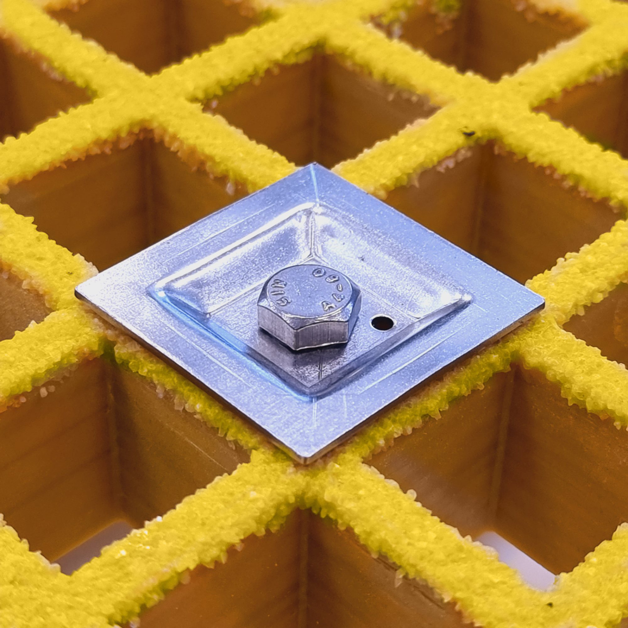 Square Fixing Clip for GRP Grating - Stainless Steel | BM Steel
