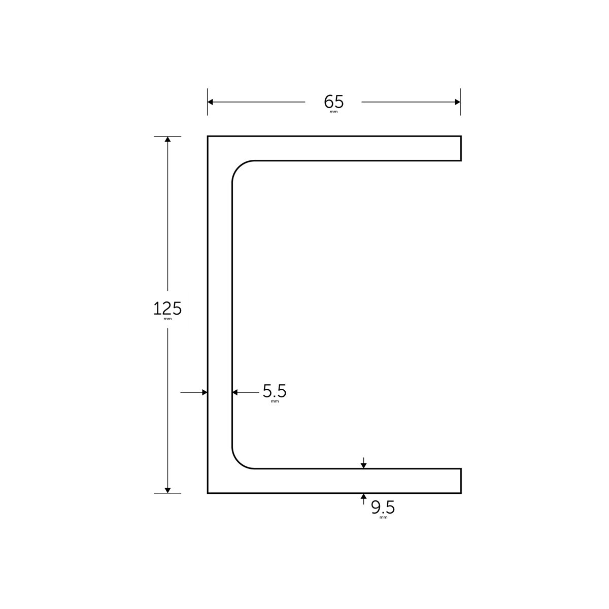 125 x 65 x 15KG Parallel Flange Channels - BSEN10025-2 S275JR | BM Ste ...