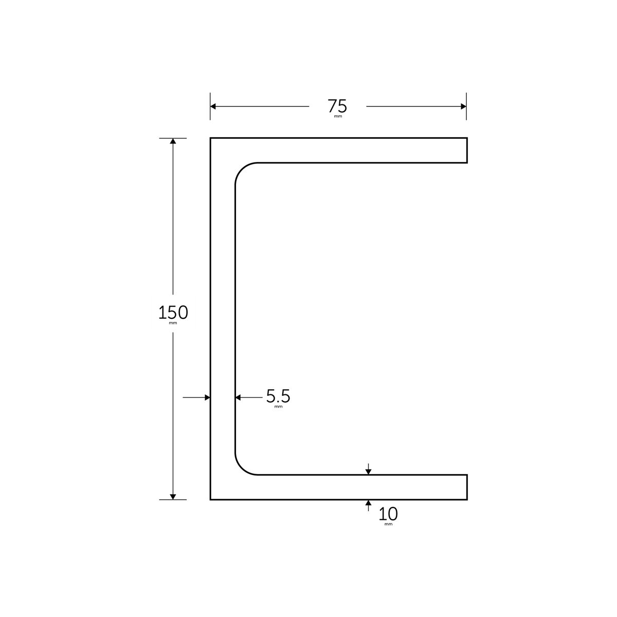 150 x 75 x 18KG Parallel Flange Channels - BSEN10025-2 S275JR | BM Ste ...