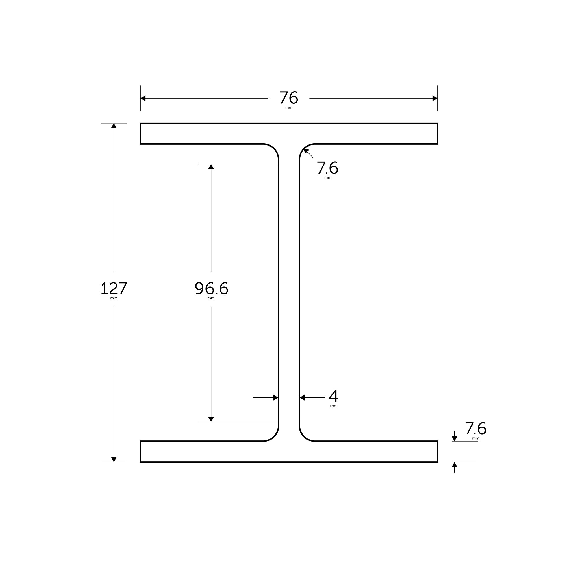 127 x 76 x 13KG Universal Beam - BSEN10025-2 S355J0 | BM Steel