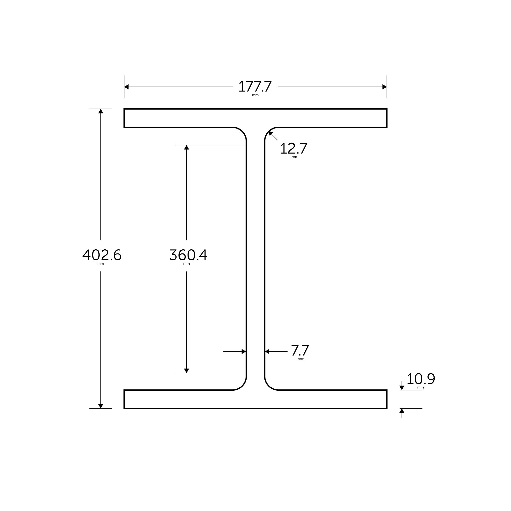406 x 178 x 54KG Universal Beam - BSEN10025-2 S355J0 | BM Steel