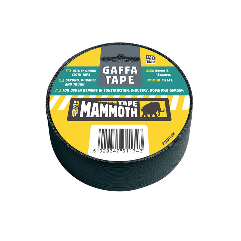 Everbuild Sika - Gaffa Tape 50mm x 45m Black | BM Steel