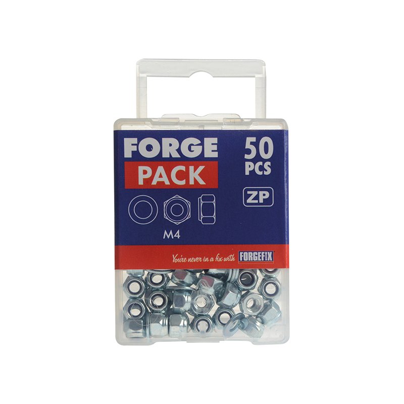 ForgeFix - Hexagonal Nuts with Nylon Inserts, ZP | BM Steel