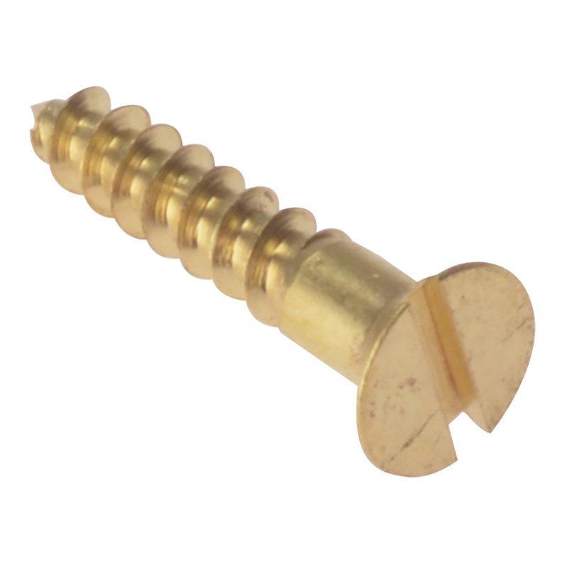 ForgeFix - Wood Screws, Slotted, CSK, Brass | BM Steel