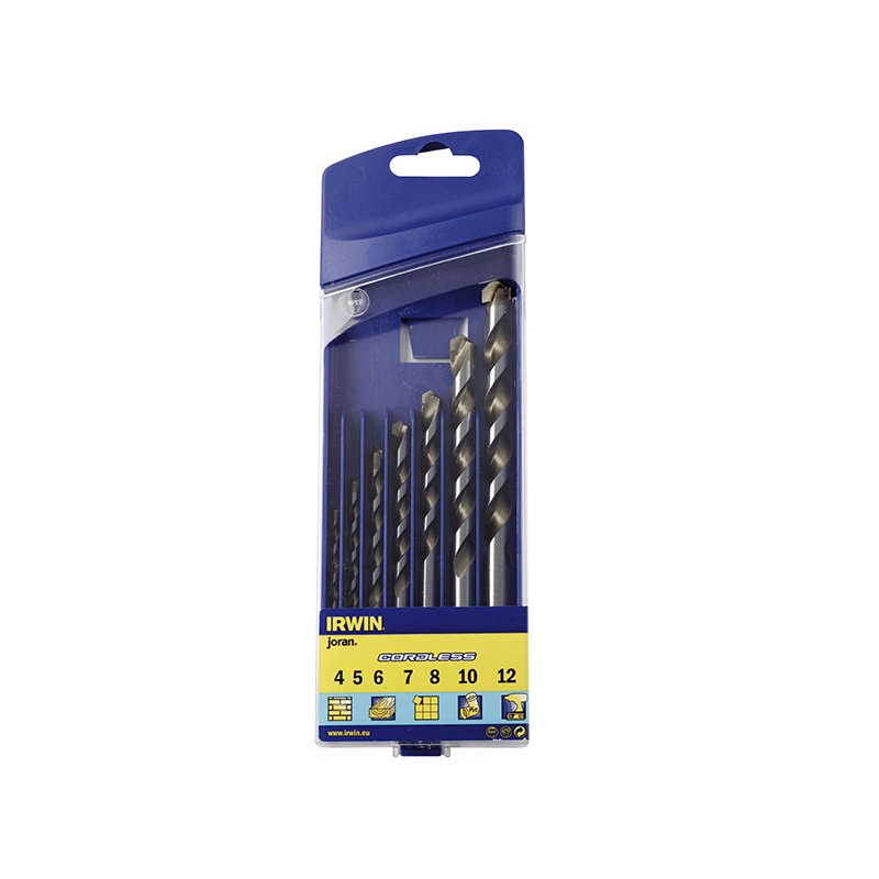 IRWIN Cordless Multi Purpose Drill Bit Set 7 Piece 4 12mm BM Steel