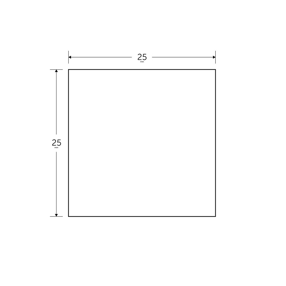 25 x 25mm Black Solid Squares - BSEN10025-2 S275JR | BM Steel