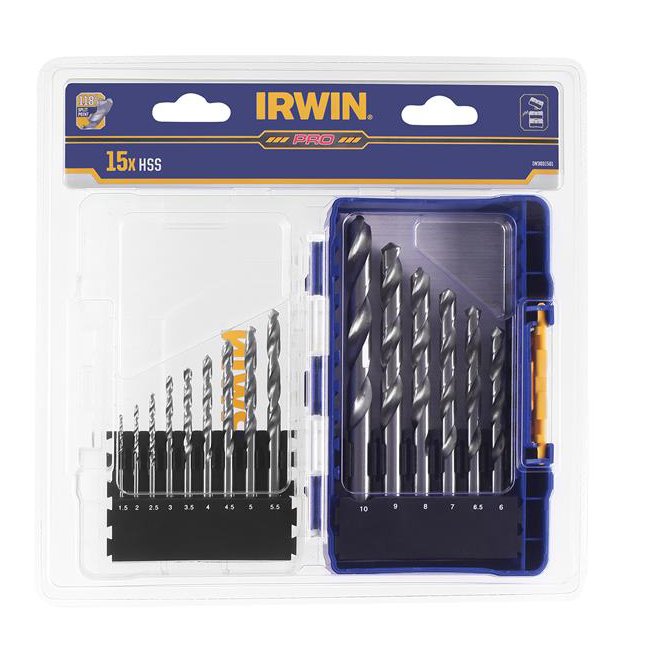 IRWIN - HSS Pro Drill Bit Set, 15 Piece | BM Steel