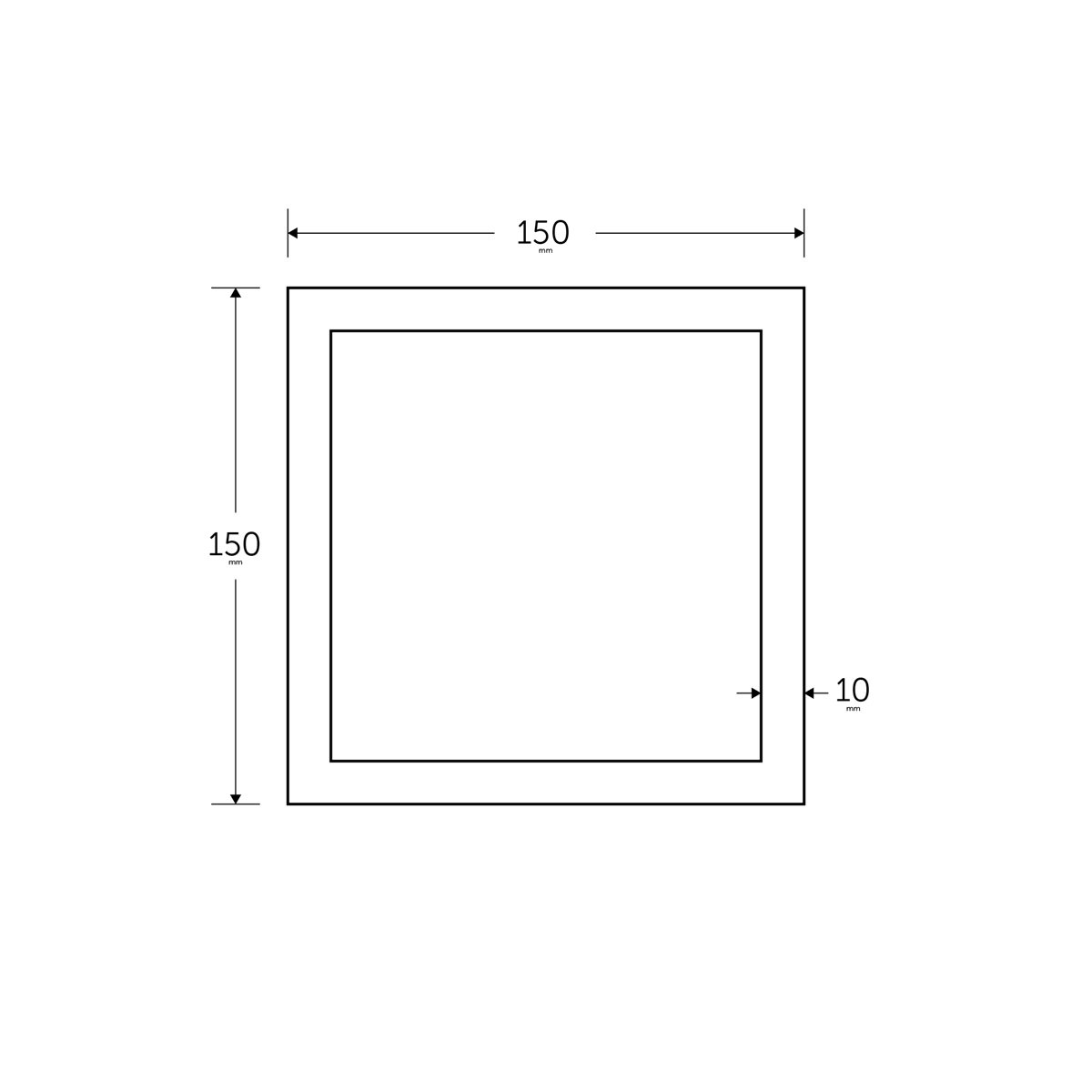 150 x 150 x 10mm Square Hollow Section - BSEN10219 S355J2H | BM Steel