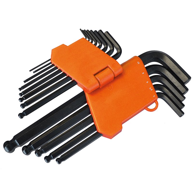 Faithfull - Metric Ball End Long Arm Hexagon Key Set, 13 Piece | BM Steel
