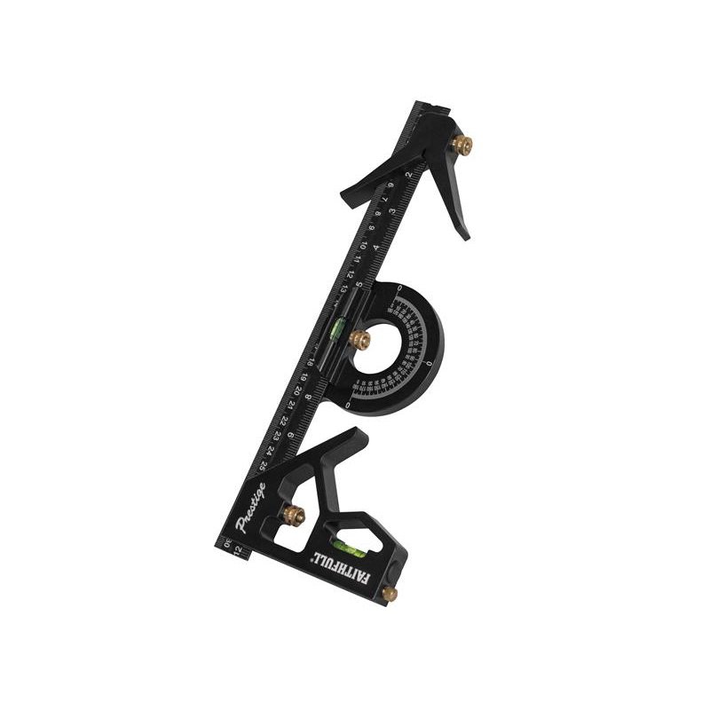 Faithfull - Prestige Combination Square Set 300mm (12in) | BM Steel