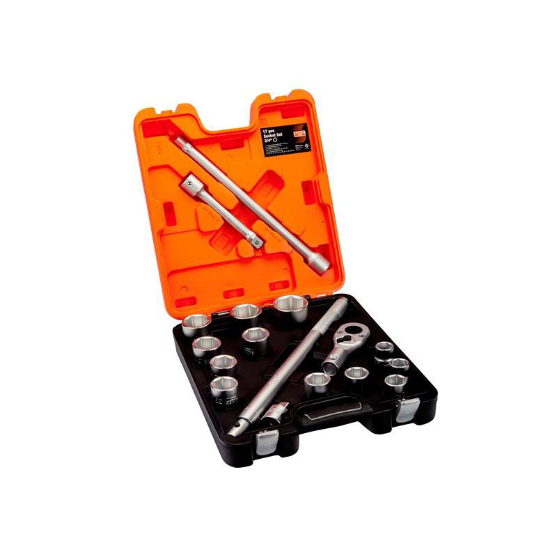 Bahco - SLX17 3/4in Drive Socket Set, 17 Piece | BM Steel