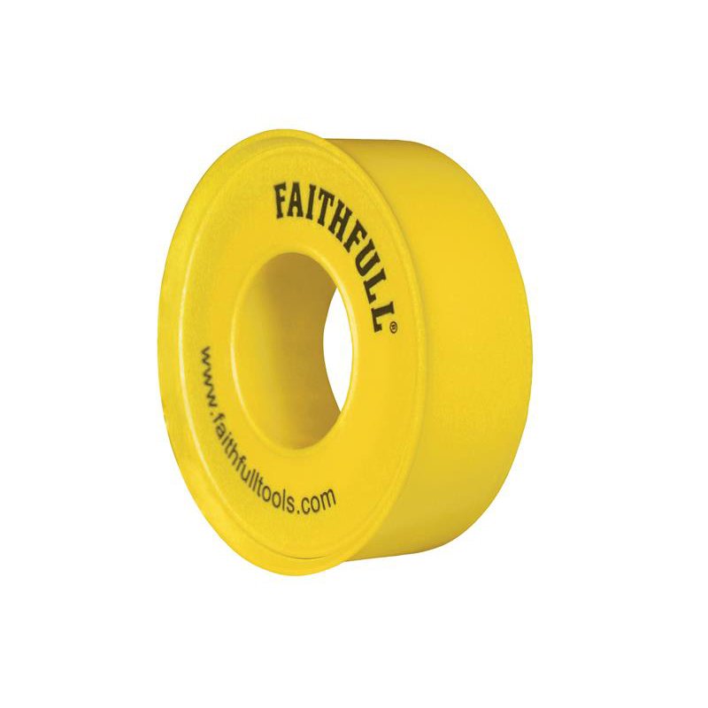 Faithfull - P.T.F.E Gas Tape 12mm x 5m White (Pack 10) | BM Steel