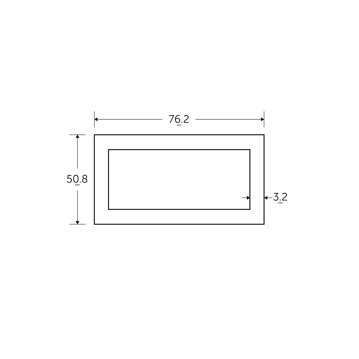 75 x 50 x 3mm Mild Steel Rectangular Box Hollow Section - BSEN10219 S2 ...