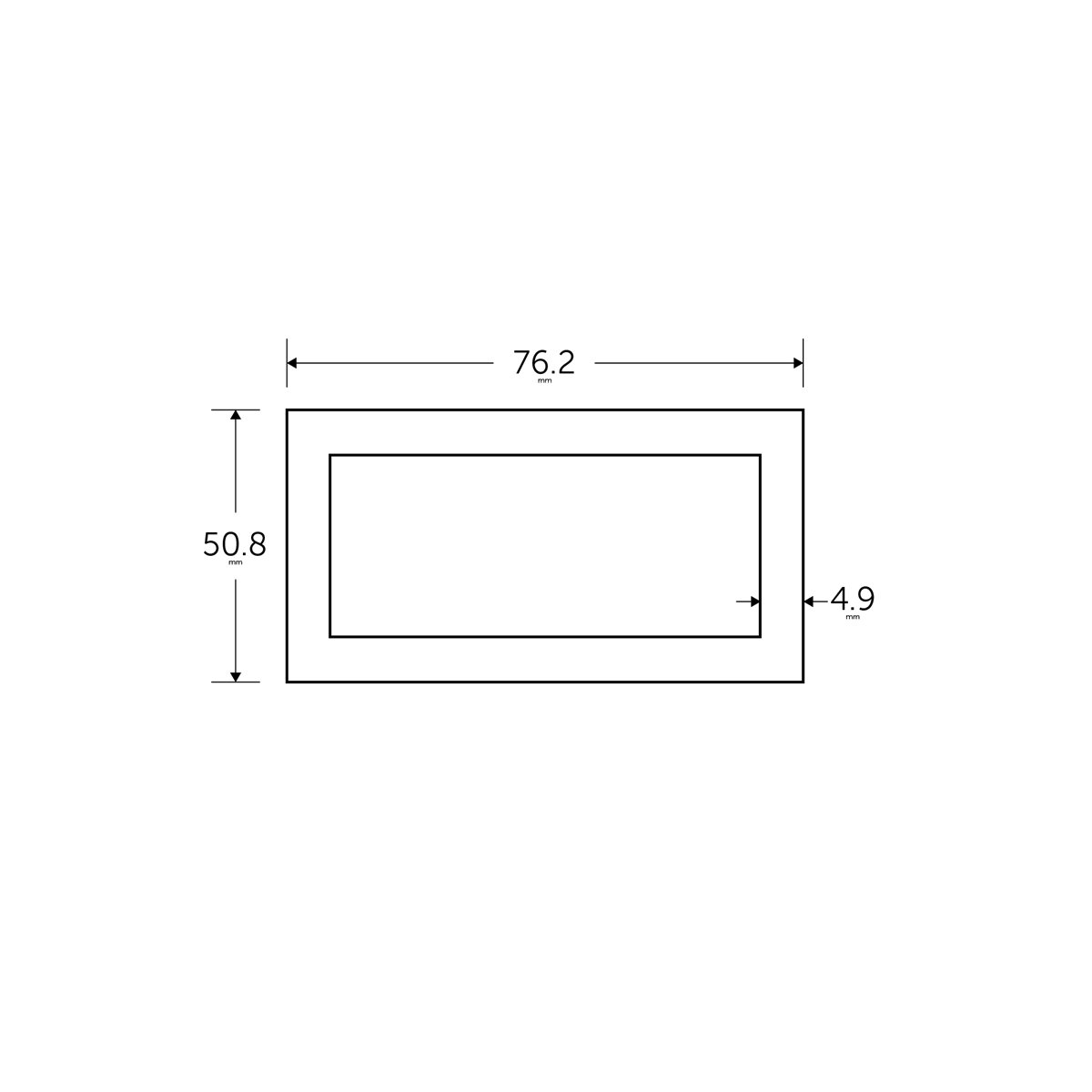 75 x 50 x 5mm - 7.5m Mild Steel Rectangular Box Hollow | BM Steel