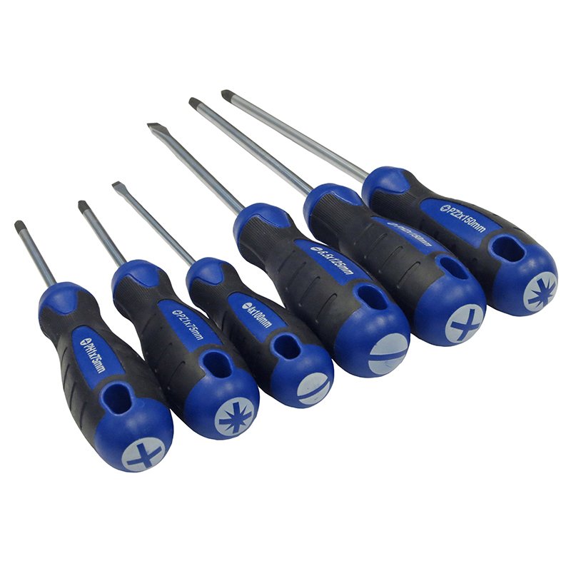 Faithfull - Boxed Soft Grip Screwdriver Set, 6 Piece | BM Steel
