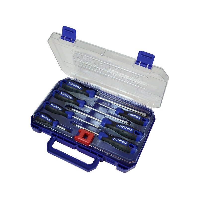 Faithfull - Soft Grip Screwdriver Set, 8 Piece | BM Steel