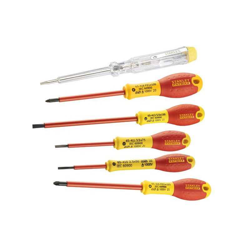 STANLEY - FatMax VDE Insulated Screwdriver Set, 6 Piece | BM Steel
