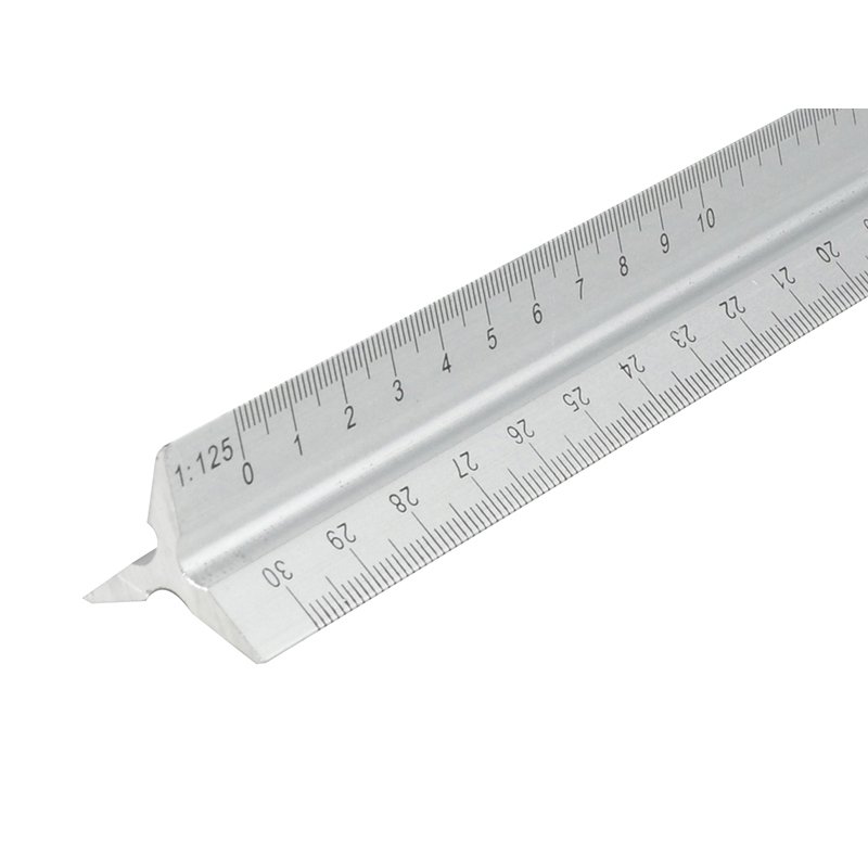 Faithfull - Aluminium Triangle Scale Rule 300mm | BM Steel