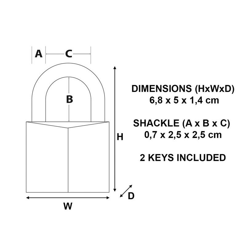 Master Lock - Solid Brass 50mm Padlock 5-Pin | BM Steel