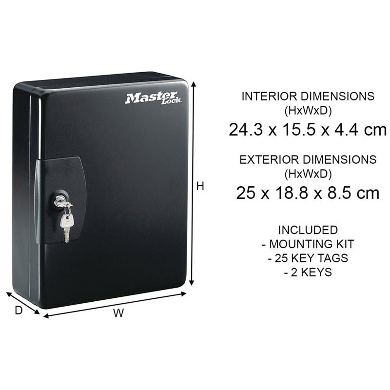 Master Lock - Key Storage Lock Box for 25 Keys | BM Steel
