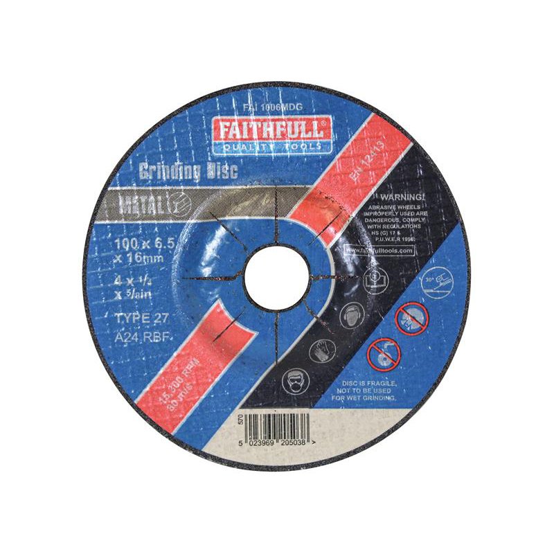 Faithfull - Depressed Centre Metal Grinding Disc | BM Steel