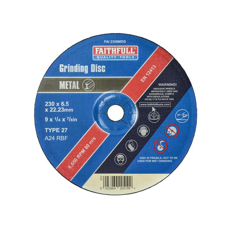 Faithfull - Depressed Centre Metal Grinding Disc | BM Steel