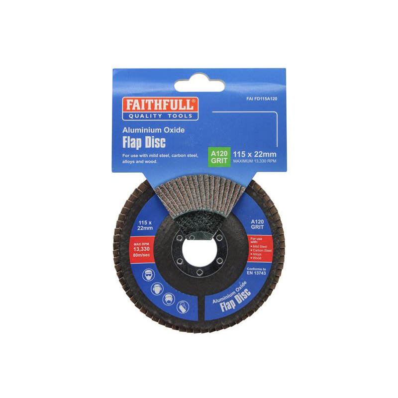 Faithfull - Aluminium Oxide Flap Discs | BM Steel
