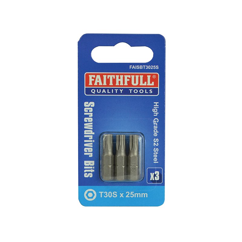 Faithfull - Security S2 Grade Steel Screwdriver Bits | BM Steel
