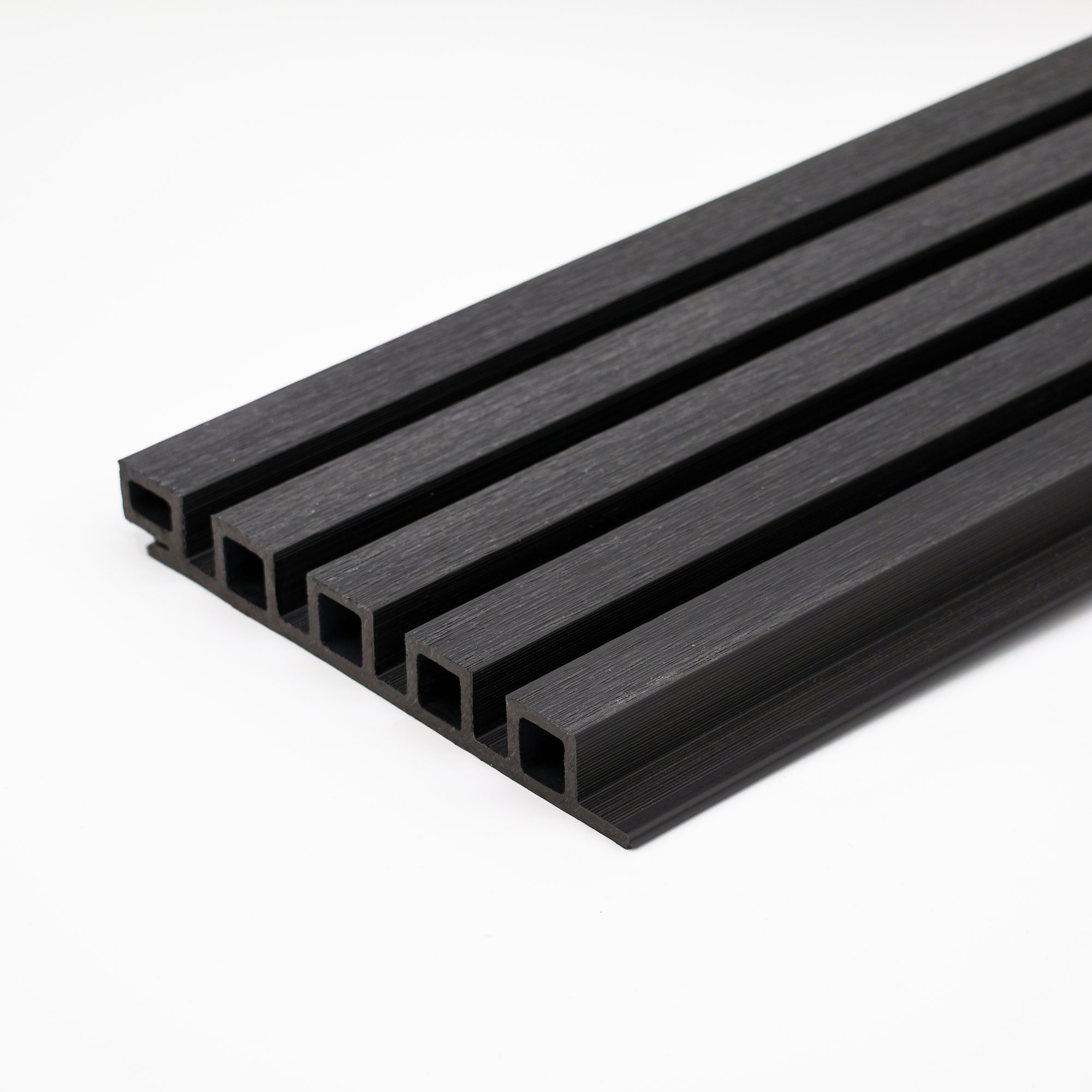 EazyClad 5S - Ebony Black Composite Extra Large 5-Batten Slatted ...
