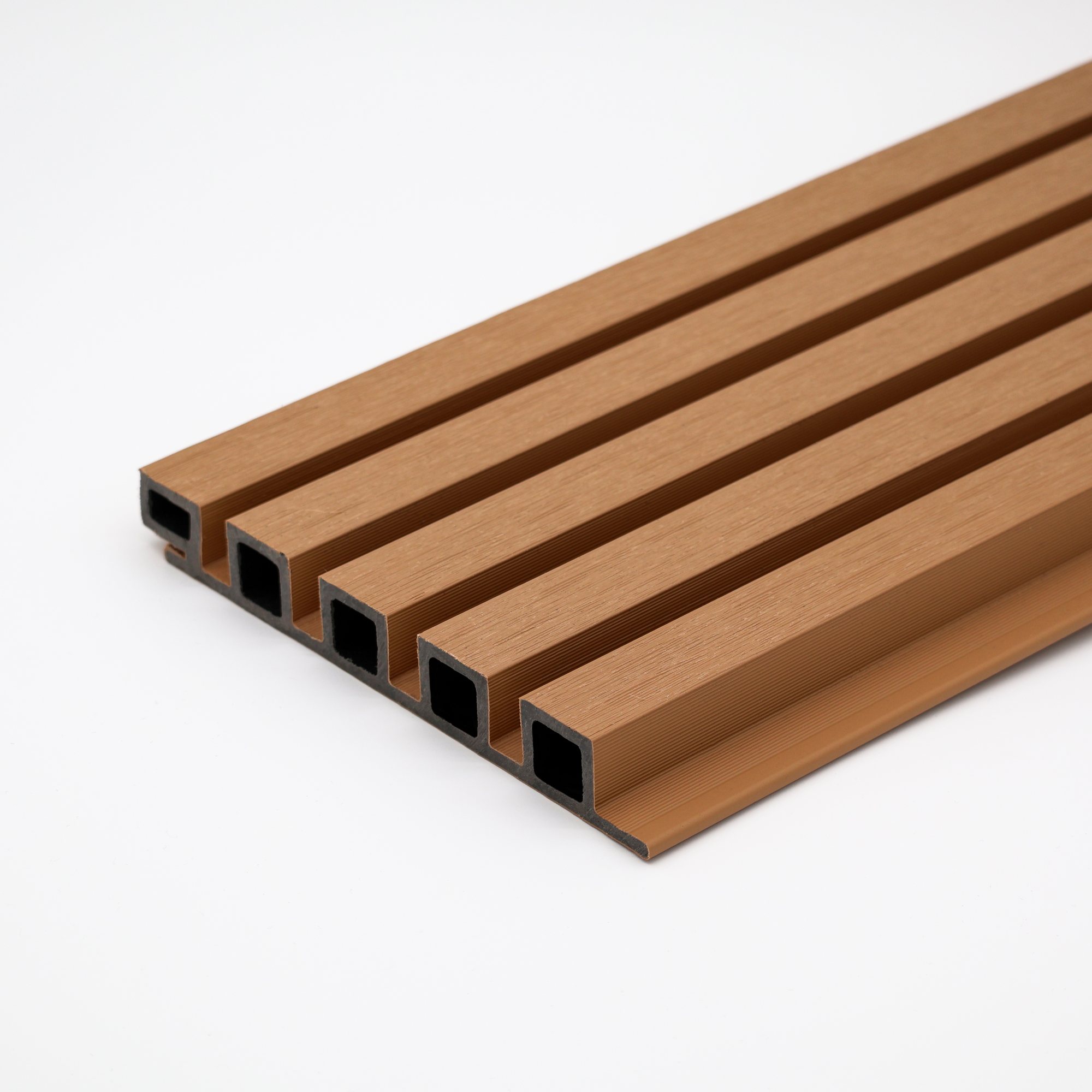 EazyClad 5S - Classic Oak Composite Extra Large 5-Batten Slatted Cladding | BM Steel