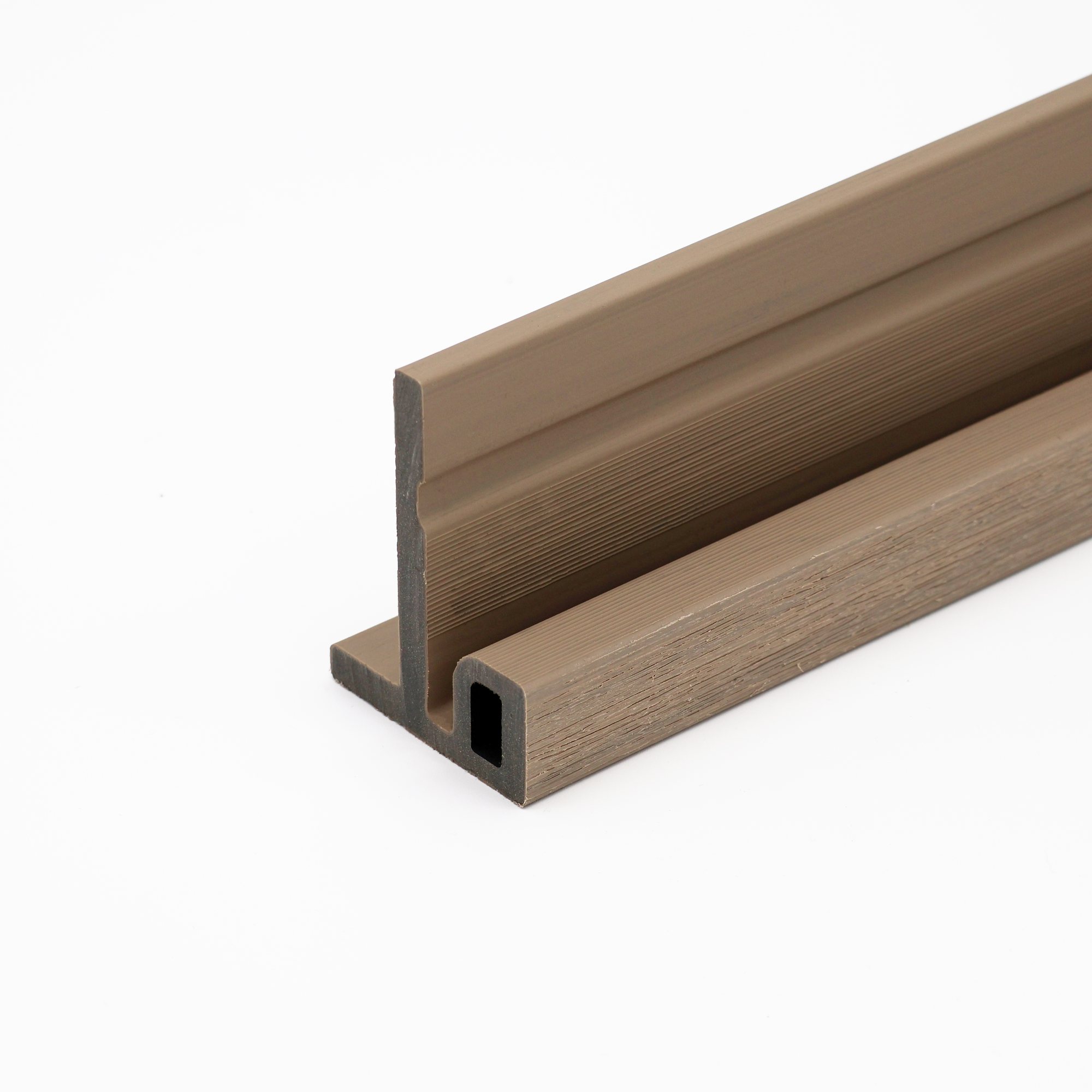 Clay Beige Composite Slatted Cladding End Trim | BM Steel