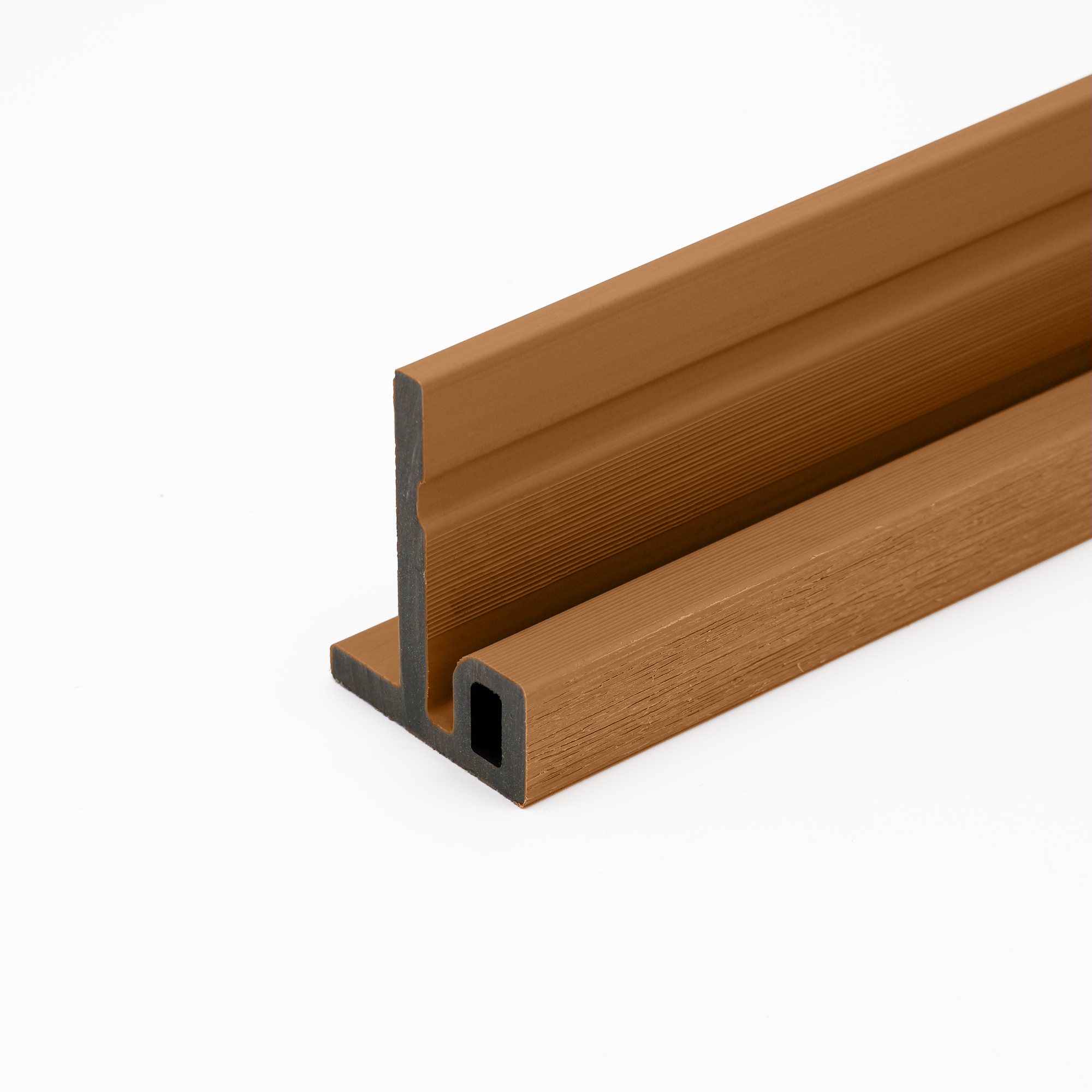 EazyClad 5S - Classic Oak Composite Slatted Cladding End Trim | BM Steel