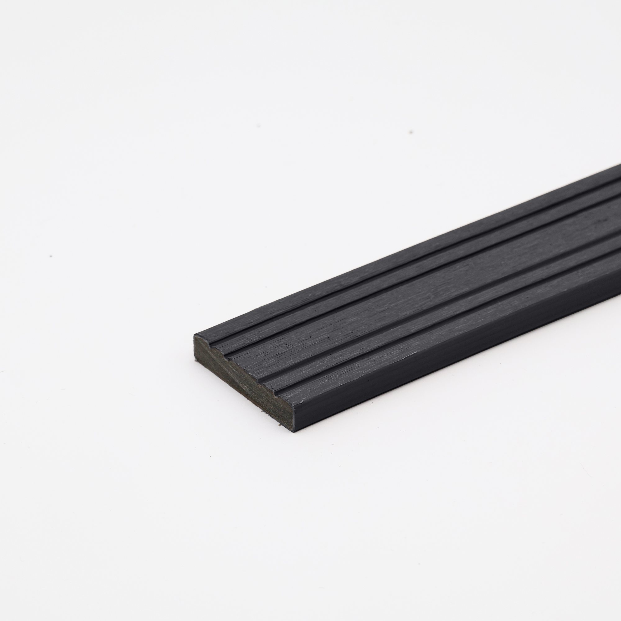 EazyClad 5S - Ebony Black Composite Slatted Cladding Flat Trim | BM Steel