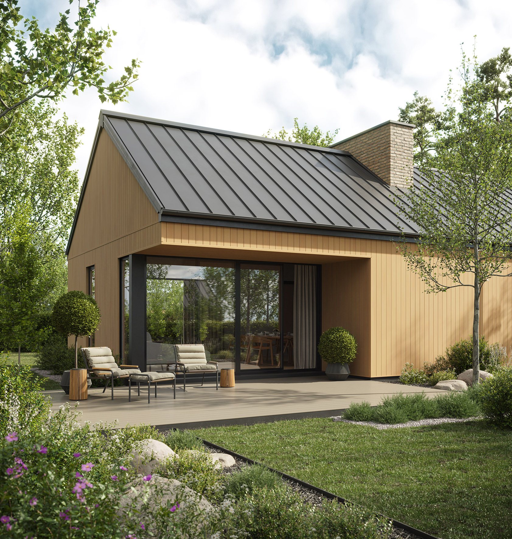 Ecoscape Forma - Natural Oak Composite Panel Cladding Board | BM Steel