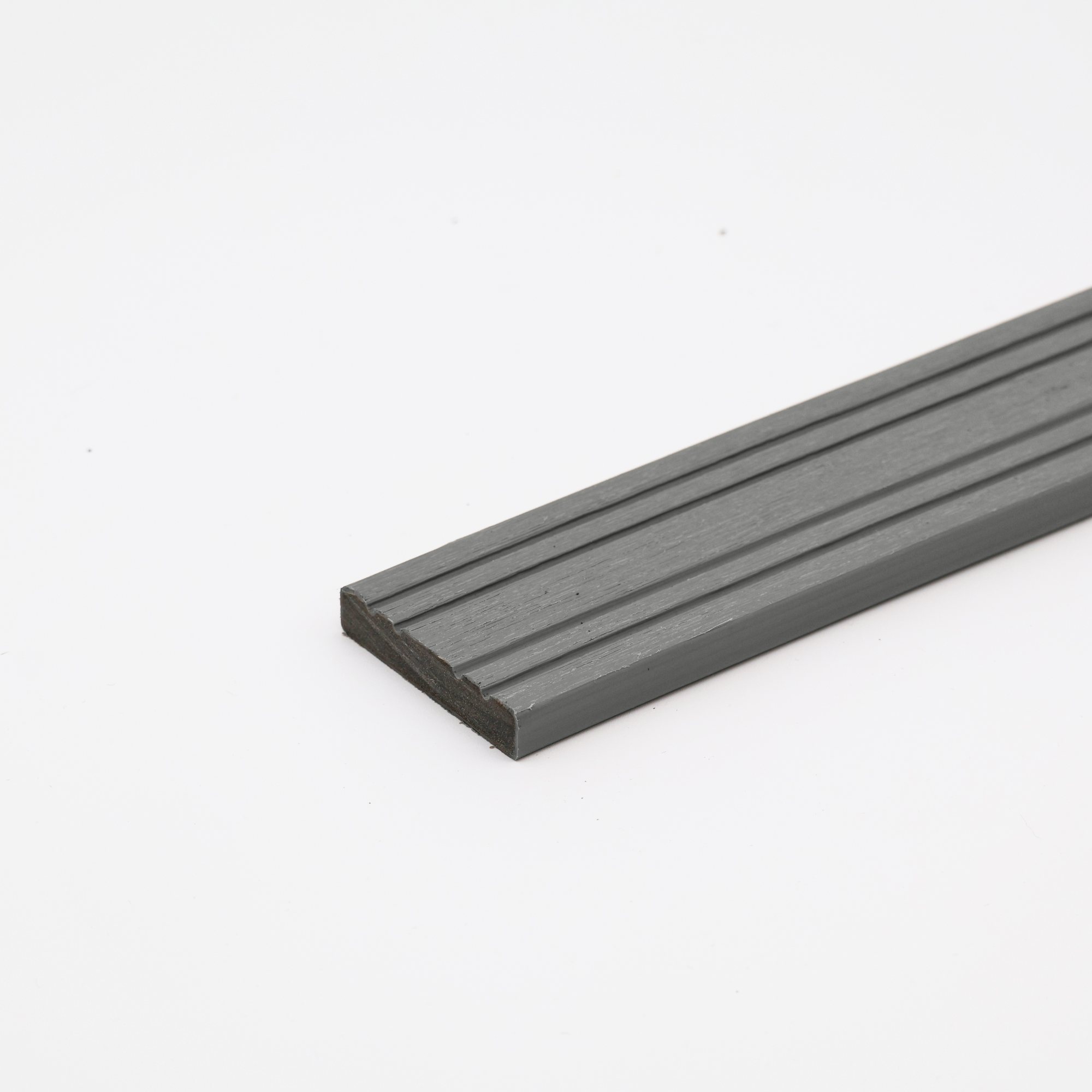 EazyClad 5S - Anthracite Composite Slatted Cladding Flat Trim | BM Steel