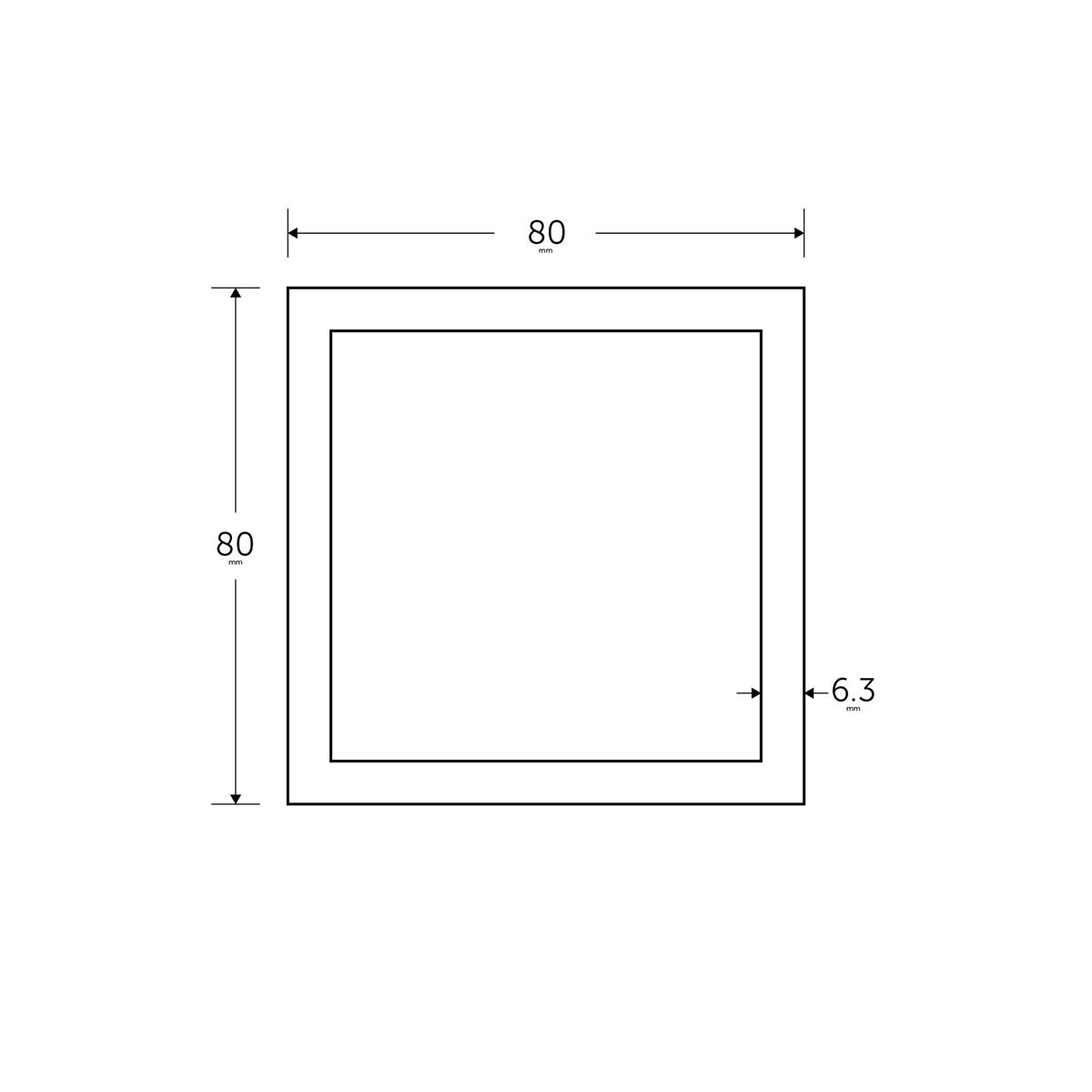 80 x 80 x 6mm Square Hollow Section - BSEN10219 S355J2H | BM Steel