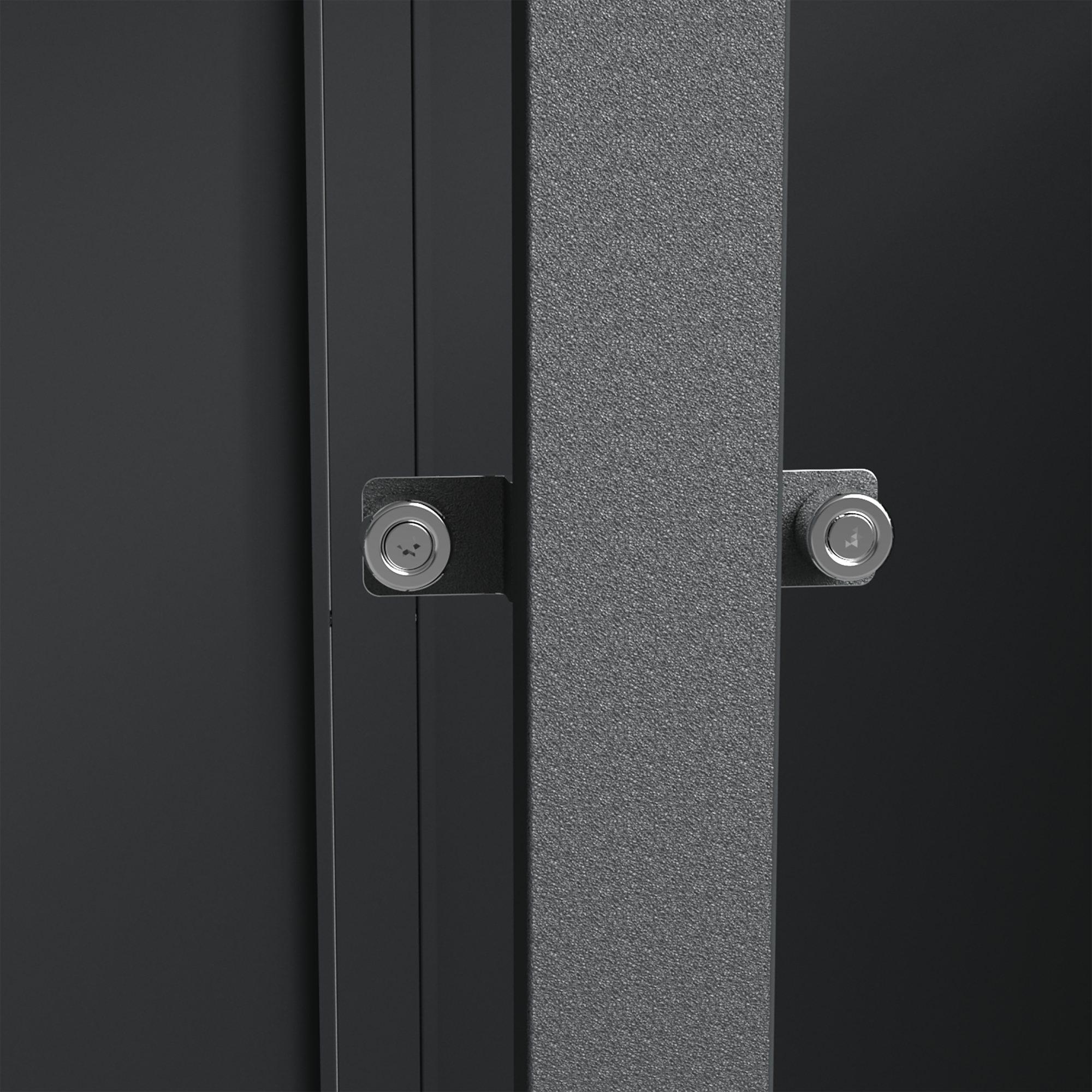 Ecoscape - Double Bin Storage With Lid - Woodgrain & Charcoal | BM Steel