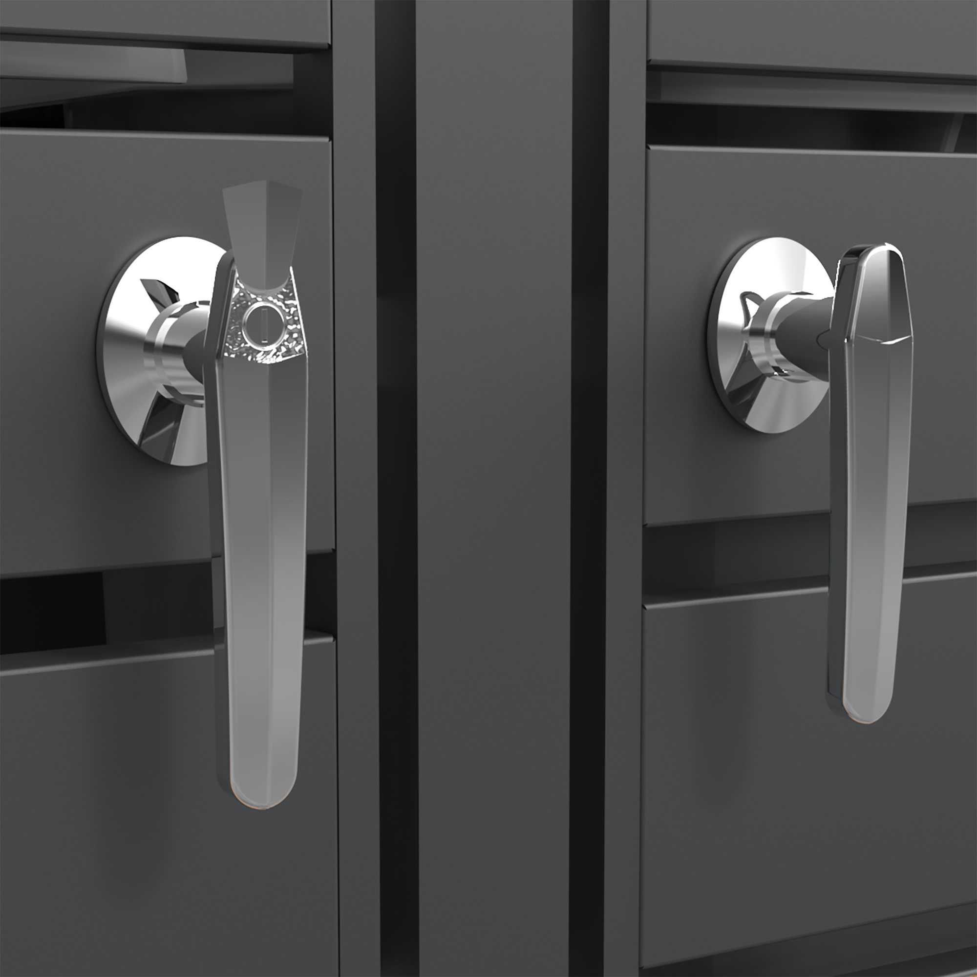 Ecoscape - Double Bin Storage With Lid - Charcoal | BM Steel