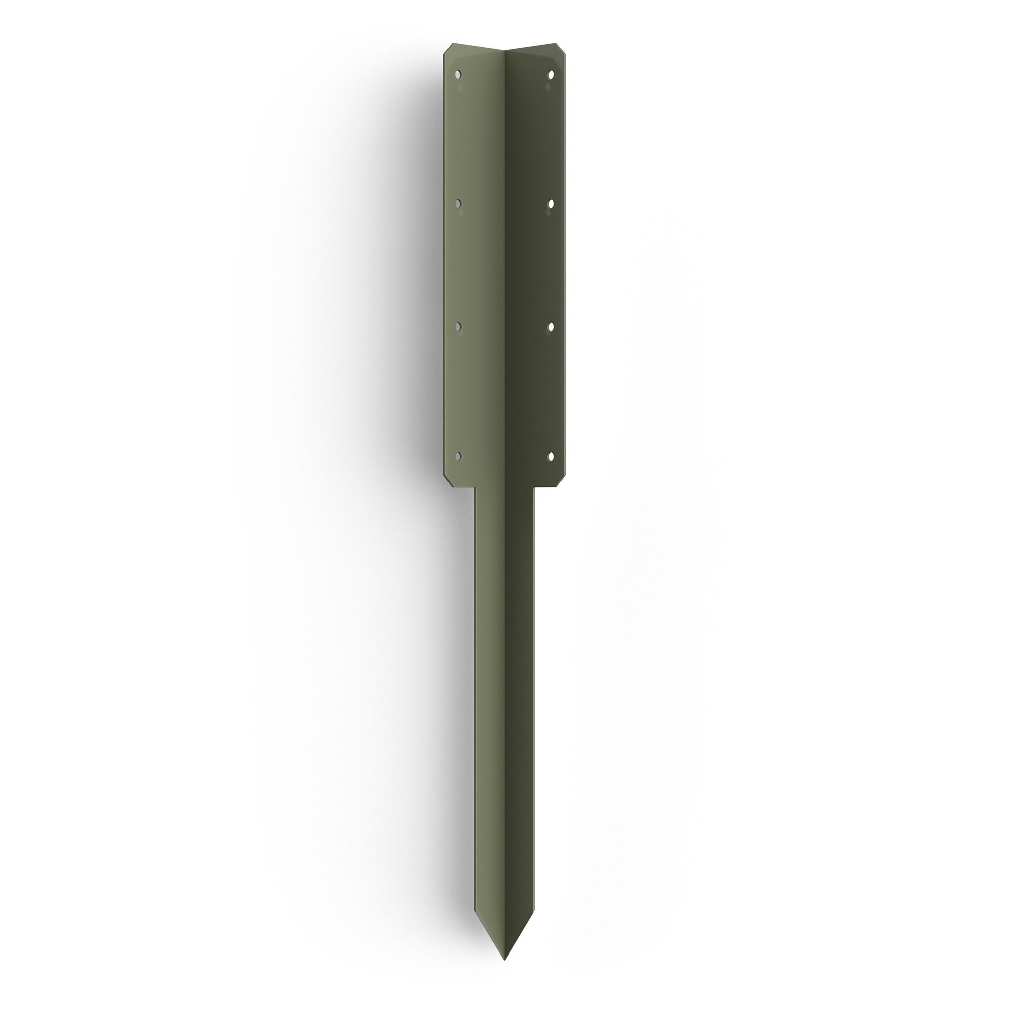 FENCEMATEreg Double Sleeper Pin Corner Bracket 750 x 2mm - Olive Grey ...