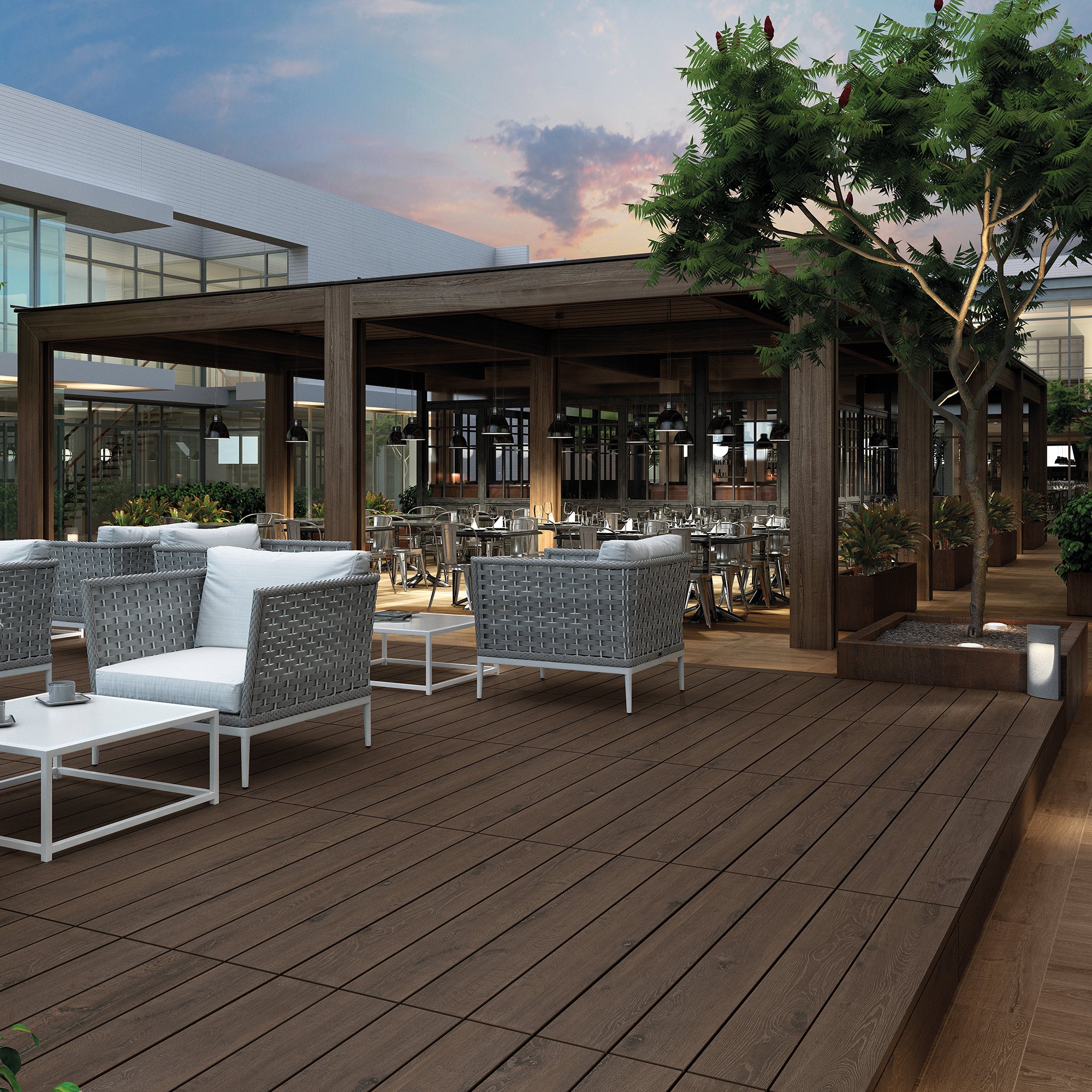 A1 EazyDeck - Porcelain Decking Board - Antico | BM Steel