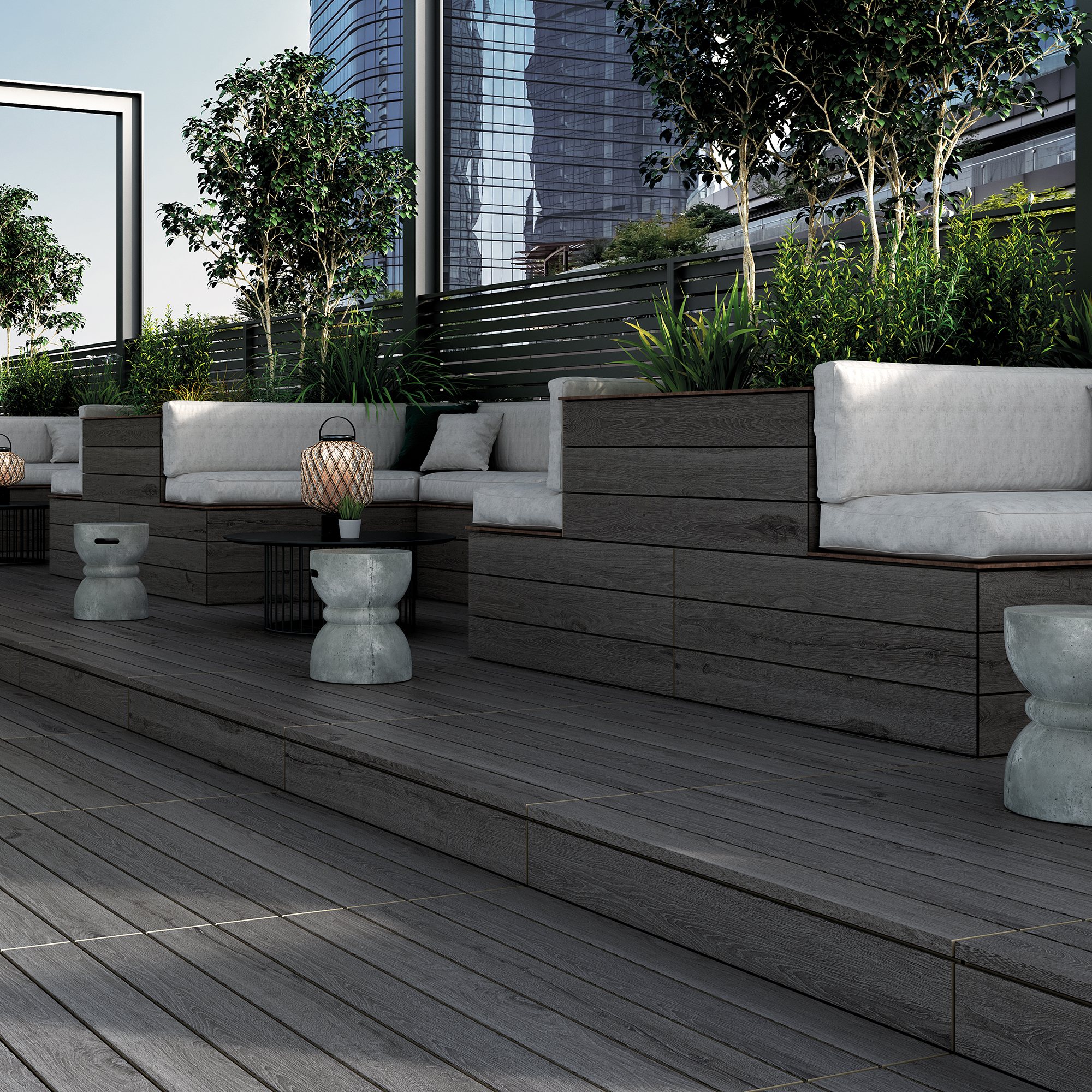 A1 EazyDeck - Porcelain Decking Board - Grey | BM Steel
