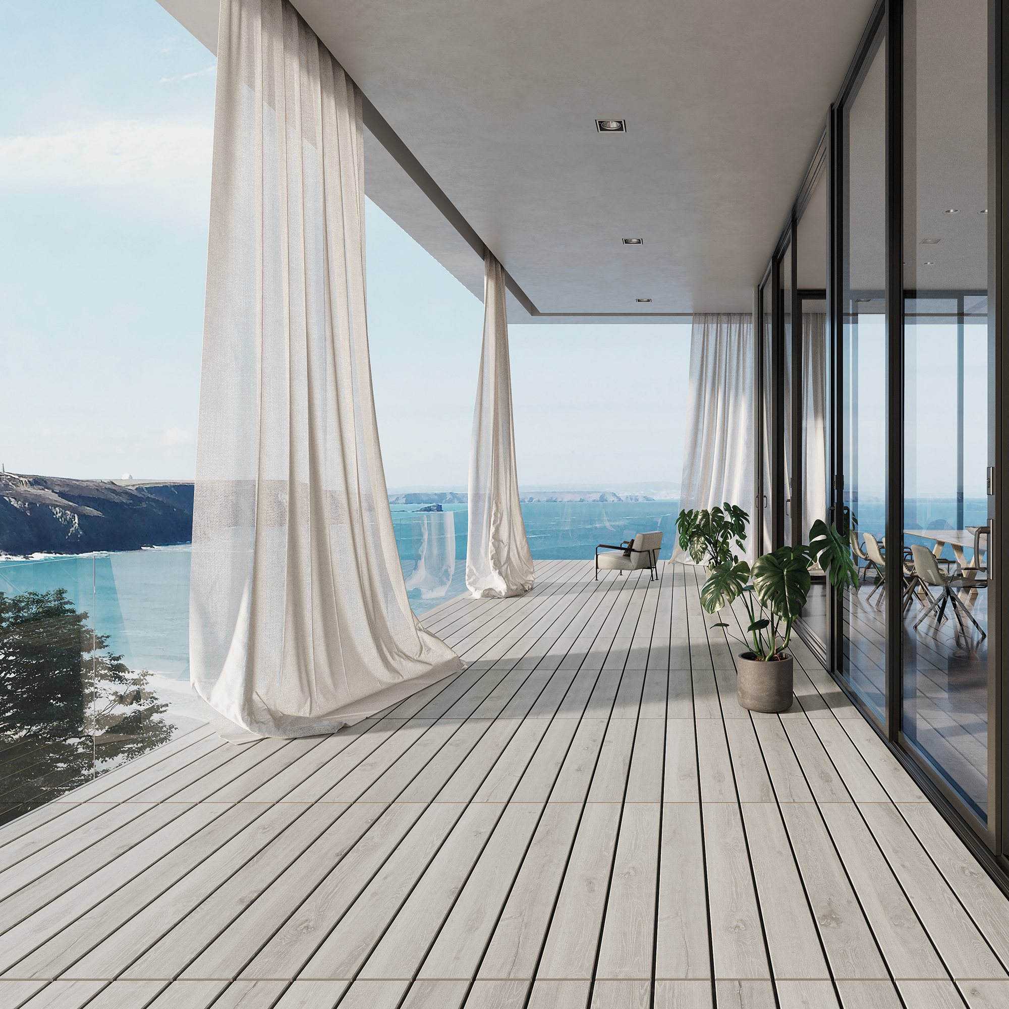A1 EazyDeck - Porcelain Decking Straight Edge Boards - Maple | BM Steel