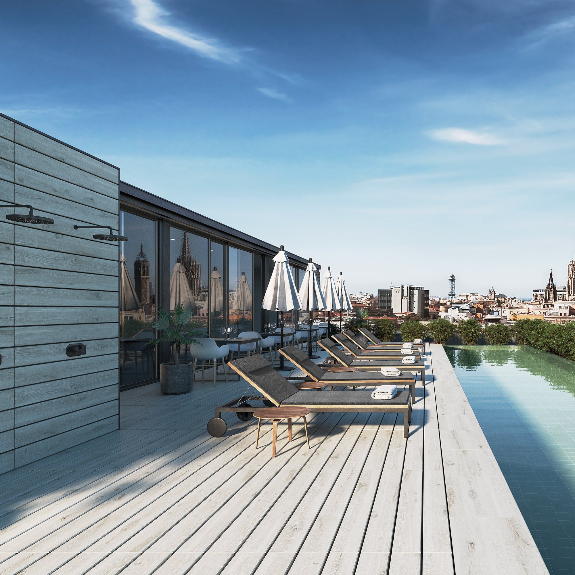 A1 EazyDeck - Porcelain Decking Straight Edge Boards - Maple | BM Steel