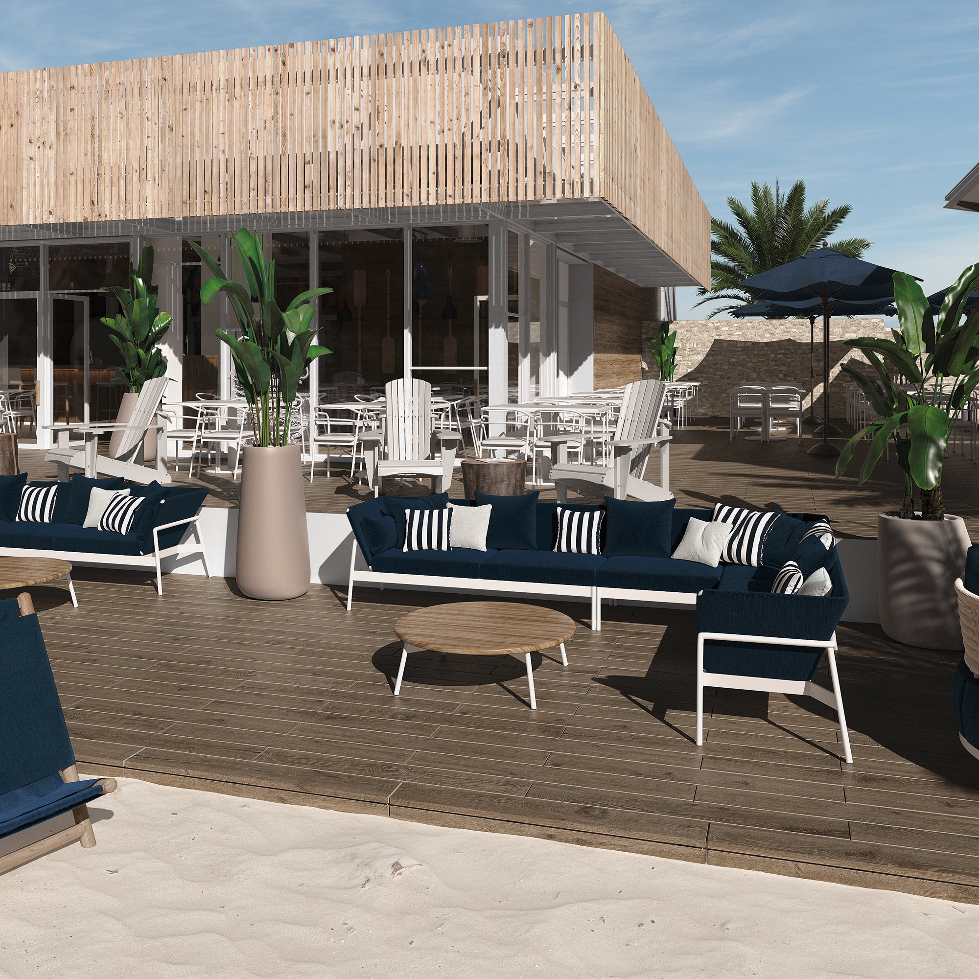 A1 EazyDeck - Porcelain Decking Straight Edge Boards - Teca | BM Steel