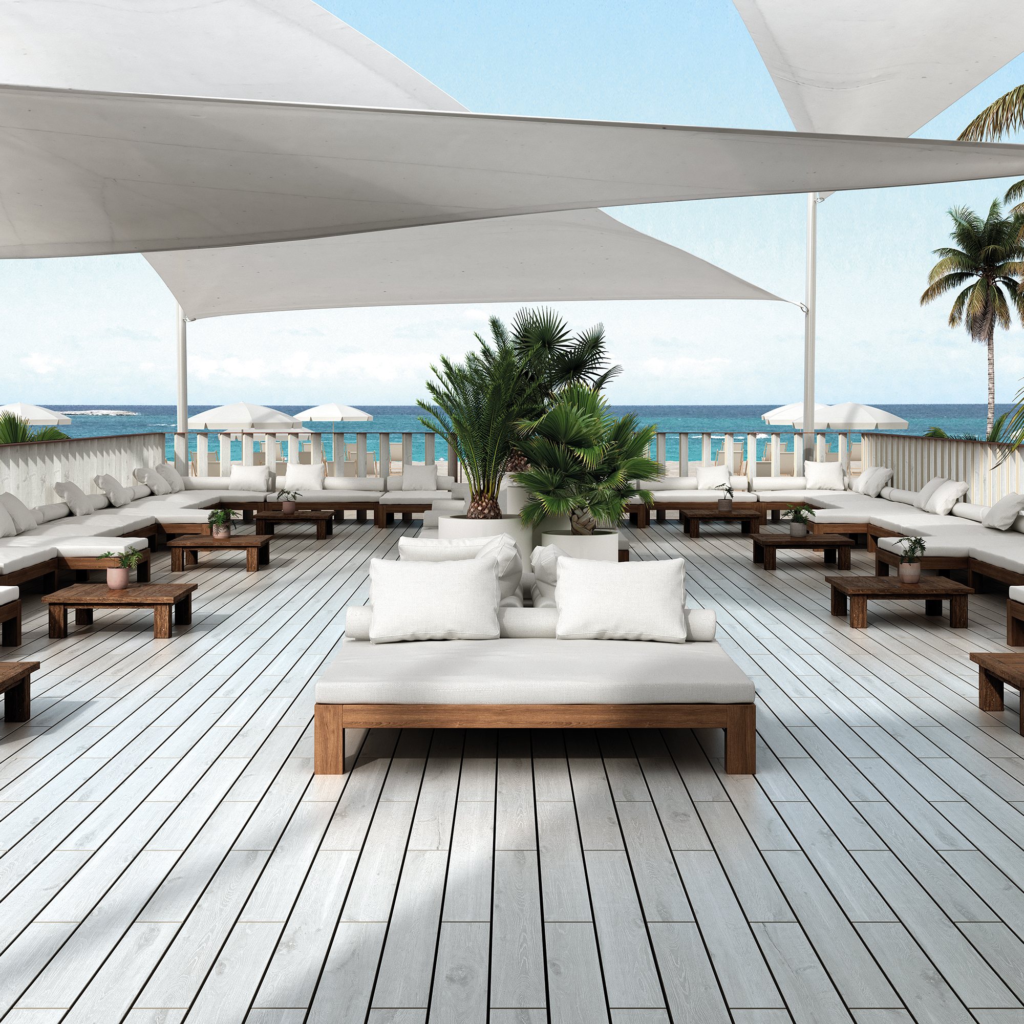 A1 EazyDeck - Porcelain Decking Straight Edge Boards - Natural | BM Steel